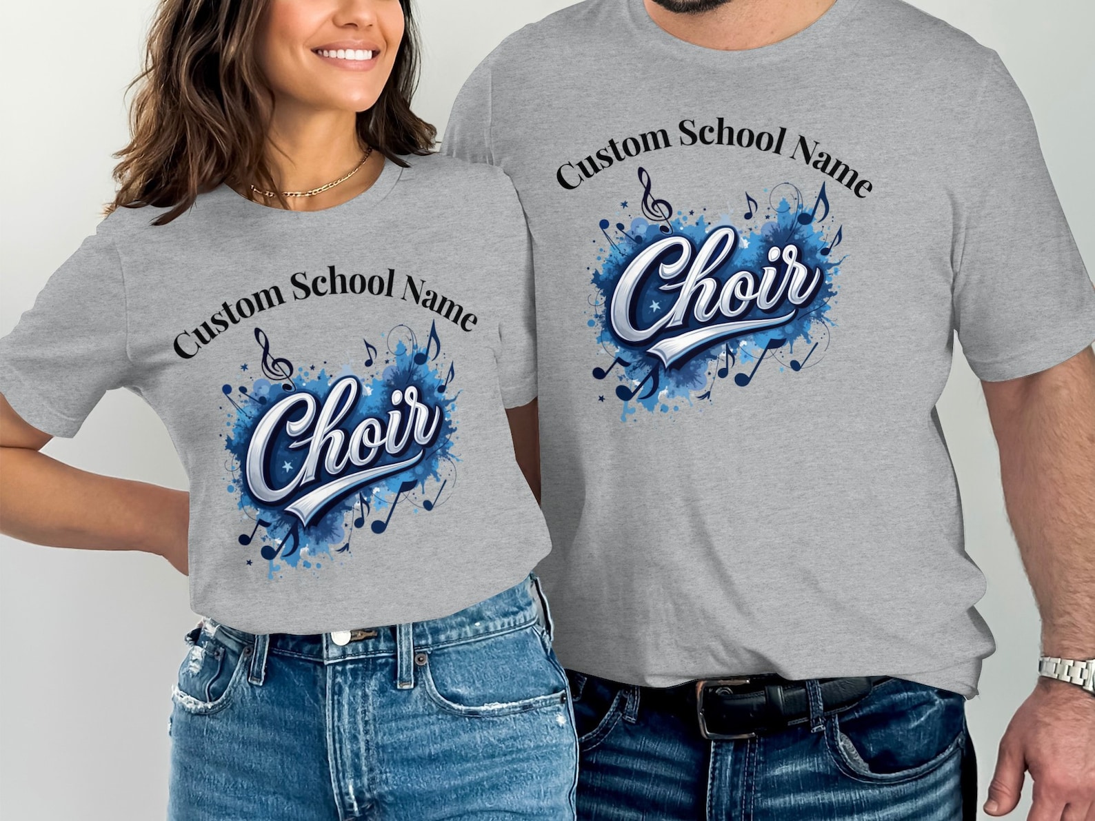 Custom School Name Choir Shirt, High School Choir T-shirt, Personalized ...