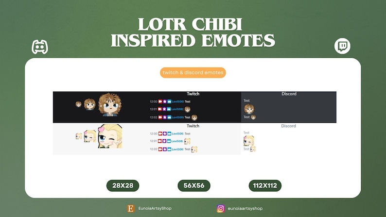 LOTR Inspired Chibi Emotes Pack, Cozy Gamer & Streamer Assets (digital ...