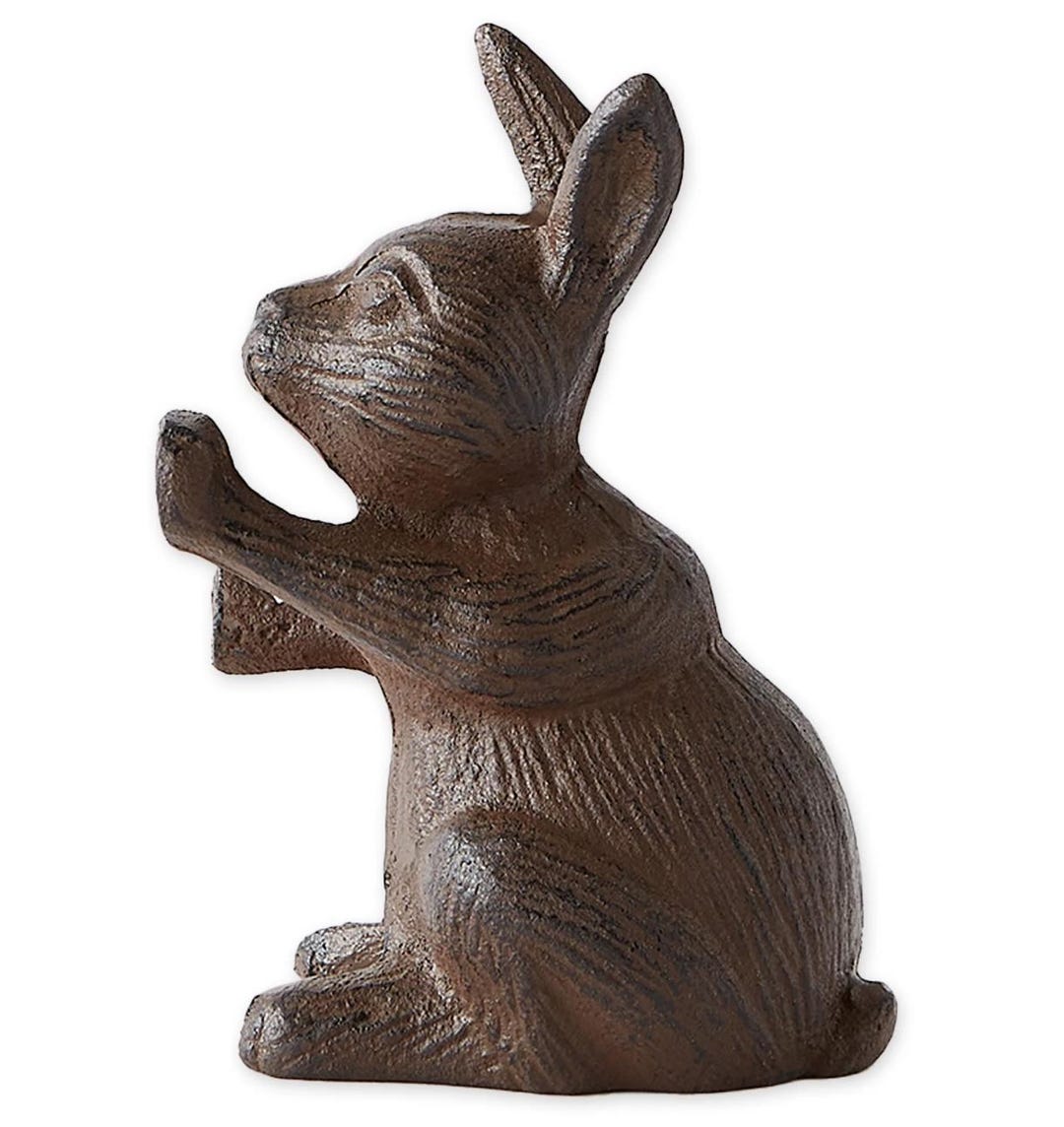 Cast Iron Rabbit Door Stopper - Etsy