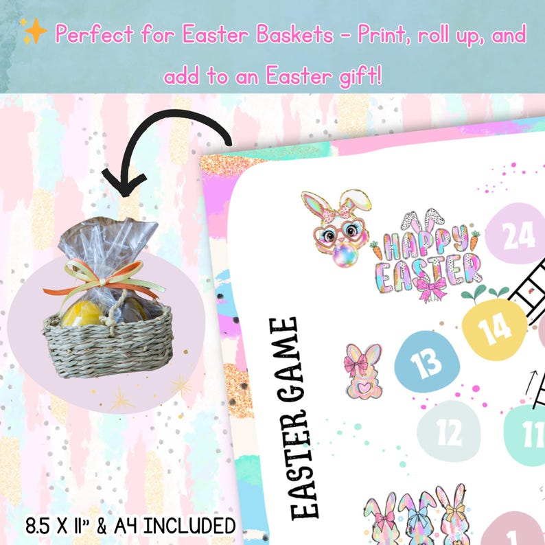 Shoots and Ladders Printable Game, Easter Chutes and Ladders Printable ...