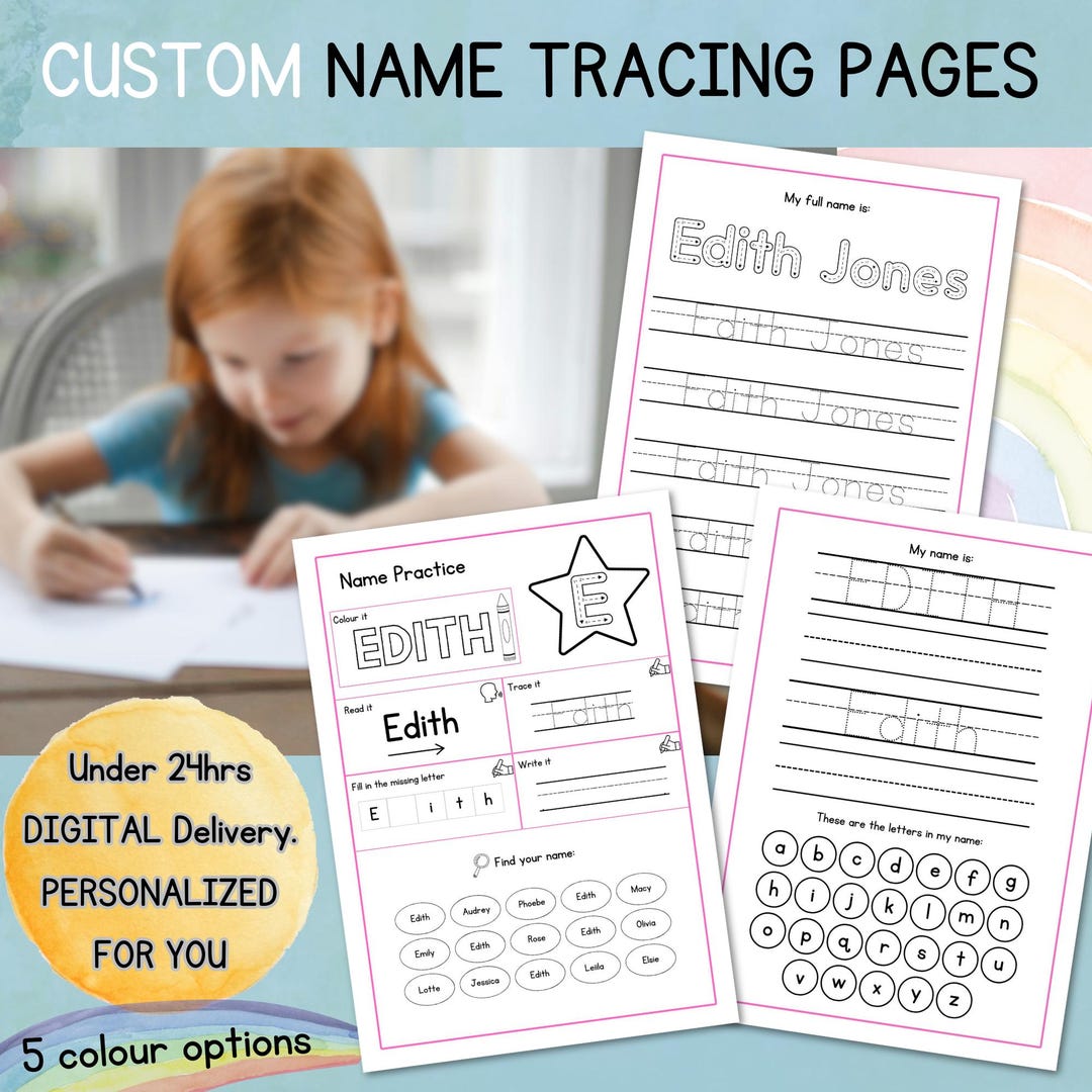 Custom Preschool Name Tracing & Name Recognition Activities, Name ...