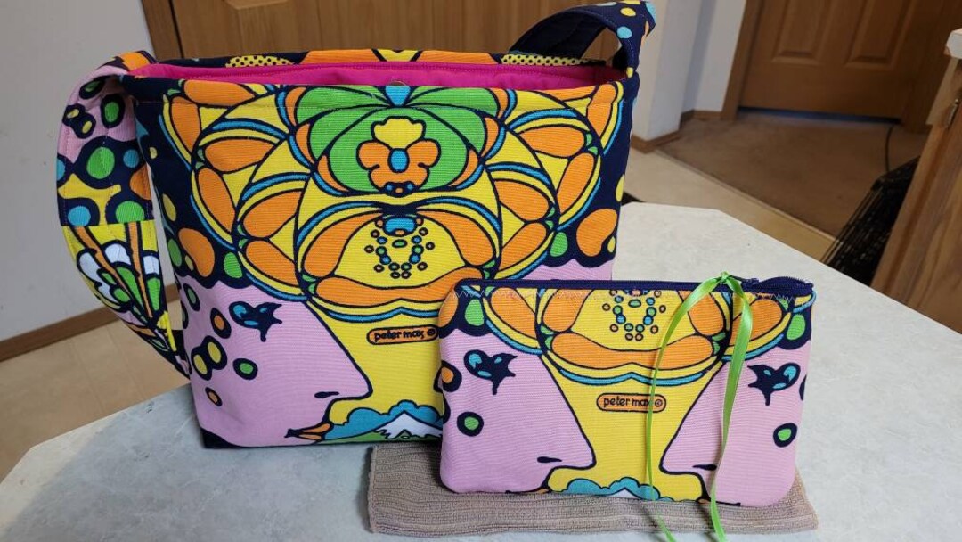 PETER Max SET Vintage Art Fabric Tote Bag Purse Handbag - Etsy