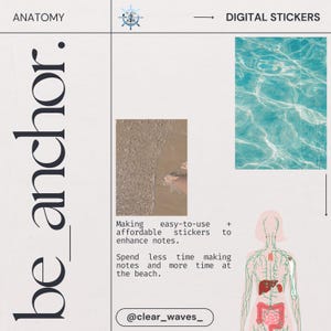 Systems of the Body - Digital Anatomy Stickers - Etsy