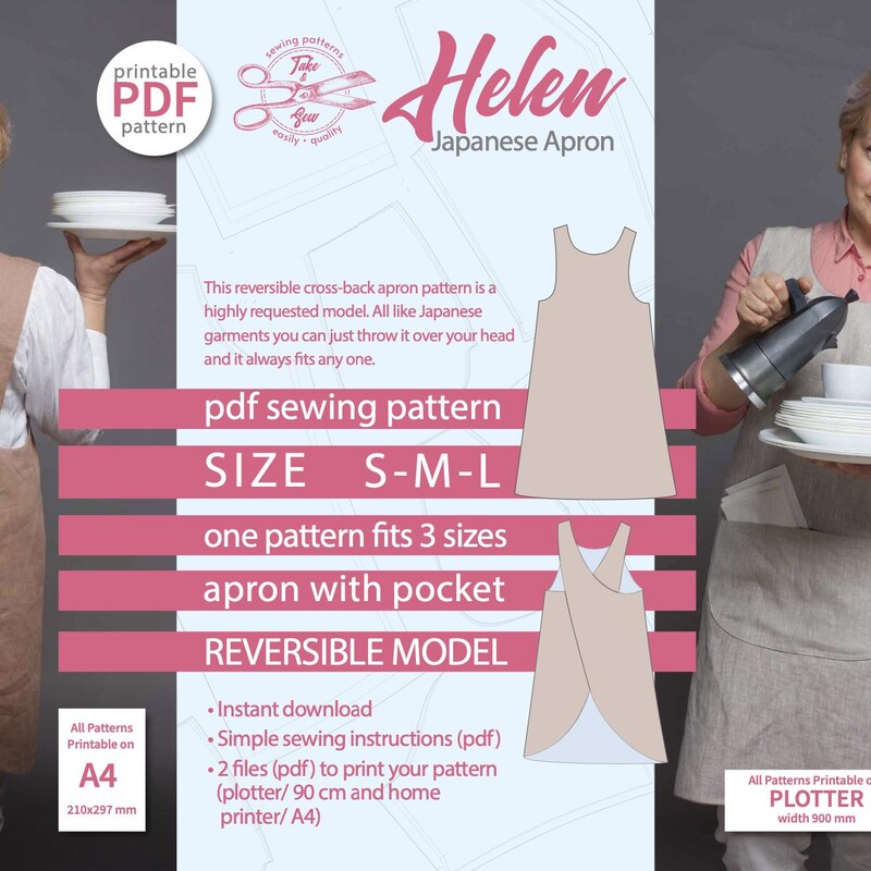 Japanese Apron - Etsy