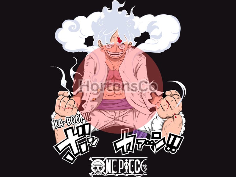 Gear 5 Luffy SVG PNG AI Eps , Anime One Piece Digital Clipart for ...