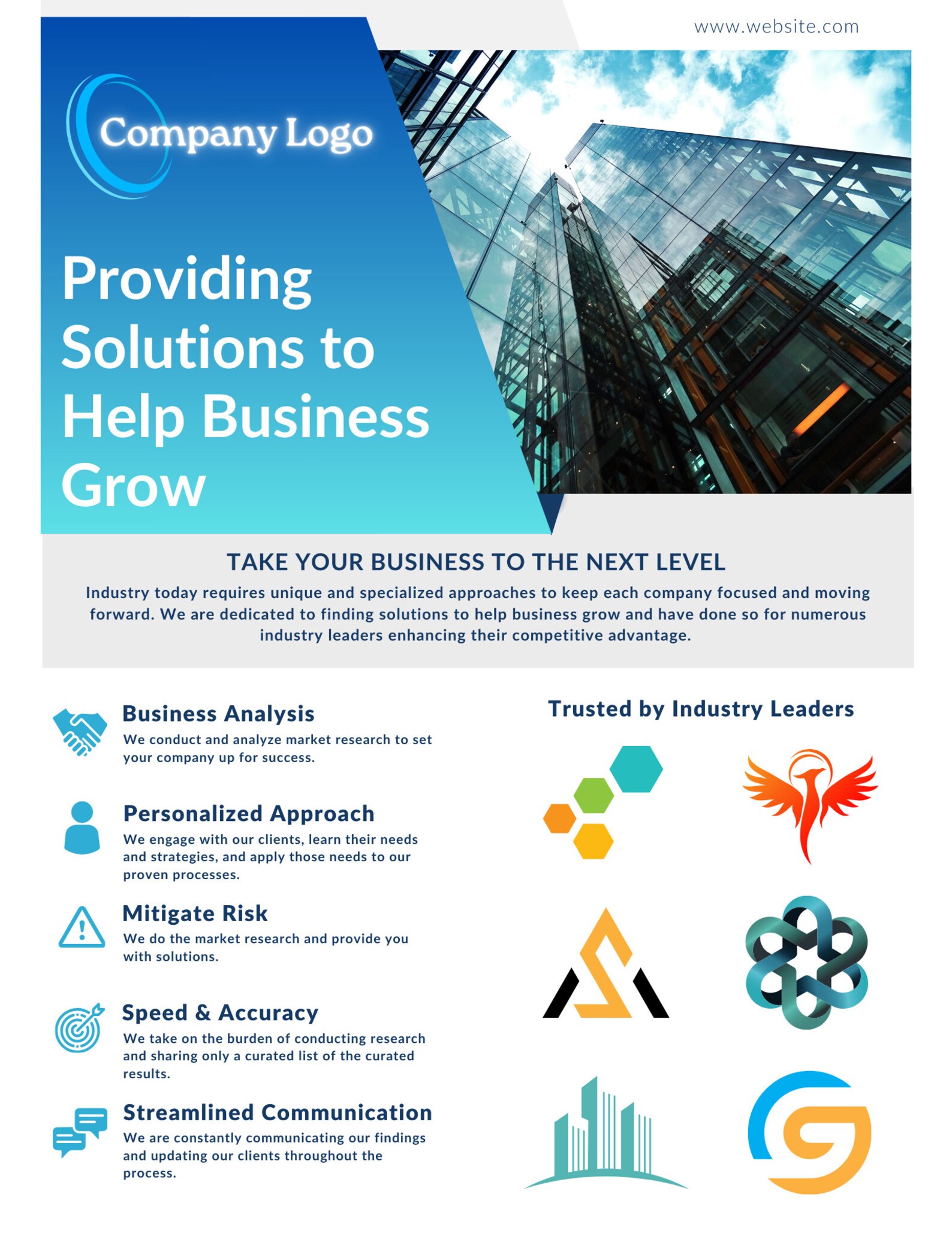 Three Company Slick Sheet Templates - Etsy