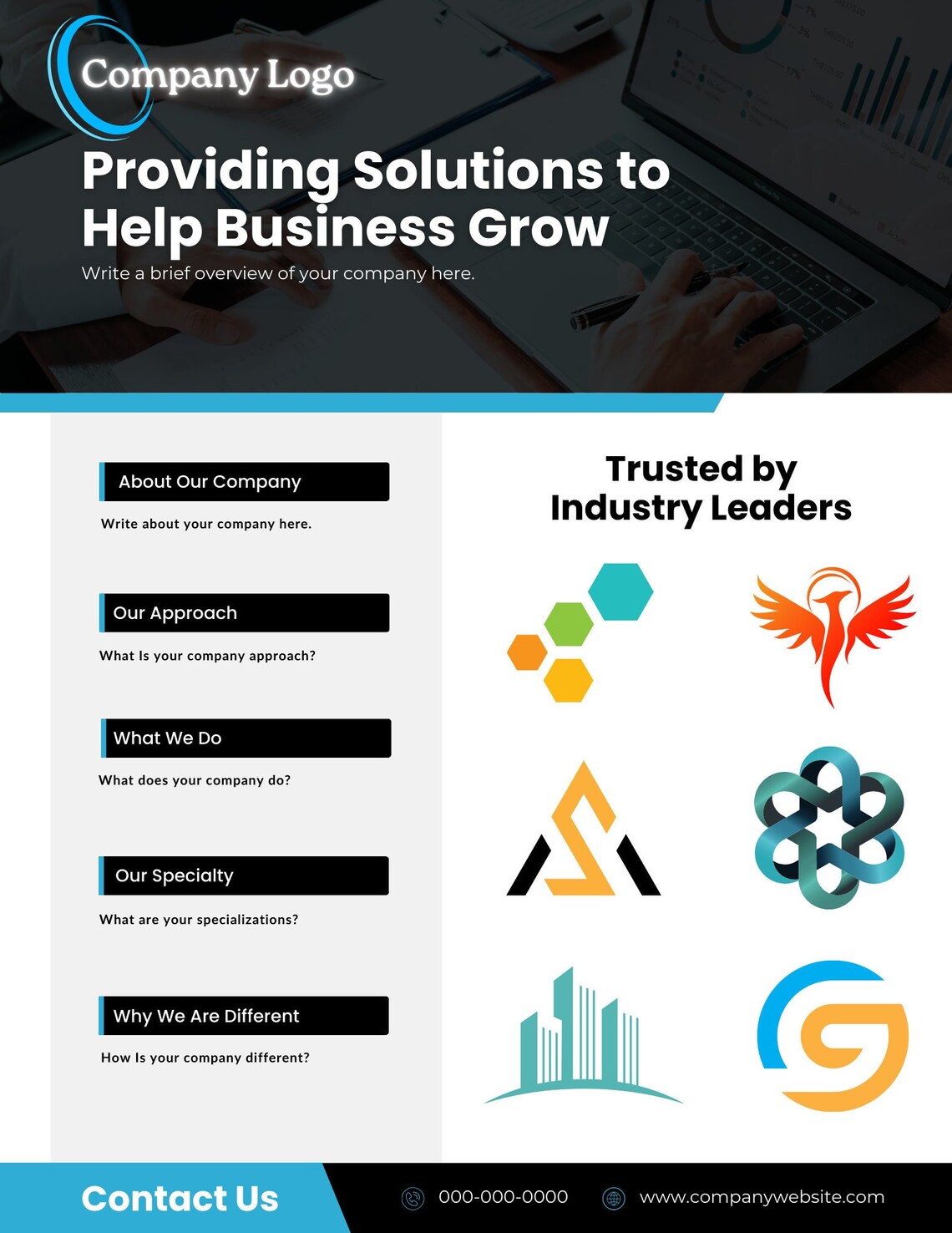 Three Company Slick Sheet Templates - Etsy