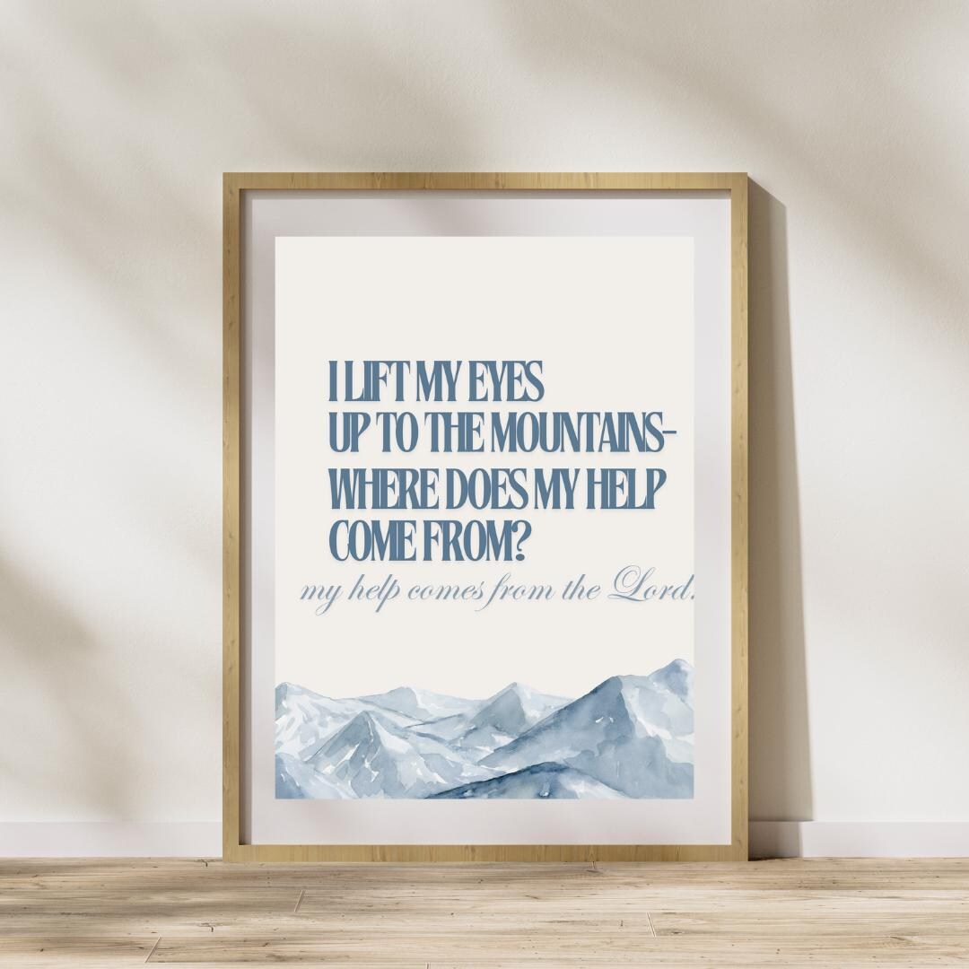 Where Does My Help Come From Mountains Scripture Bible Verse Wall Art ...