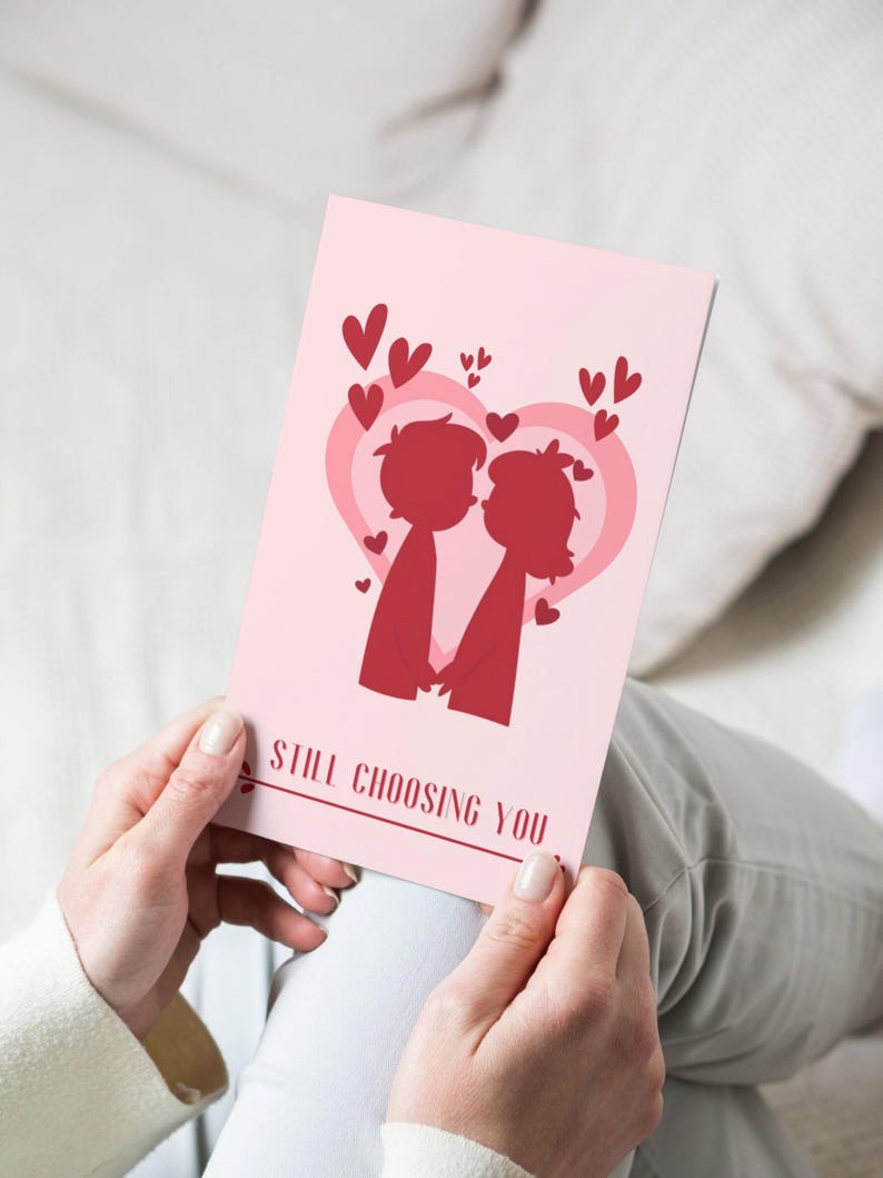 Cartão de Aniversário Romântico – Frase de Amor Minimalista, A5 A6 ...