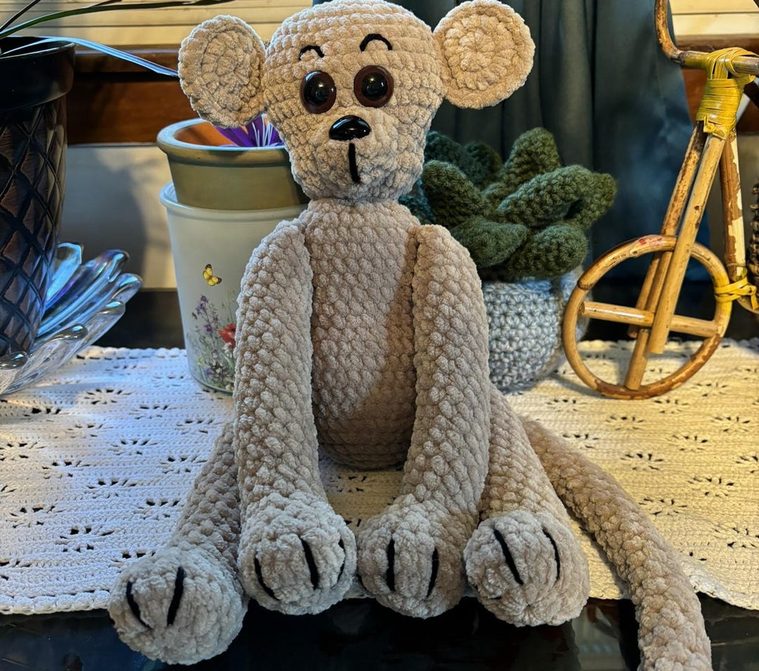 Plushy Spider Monkey PDF Pattern - Etsy