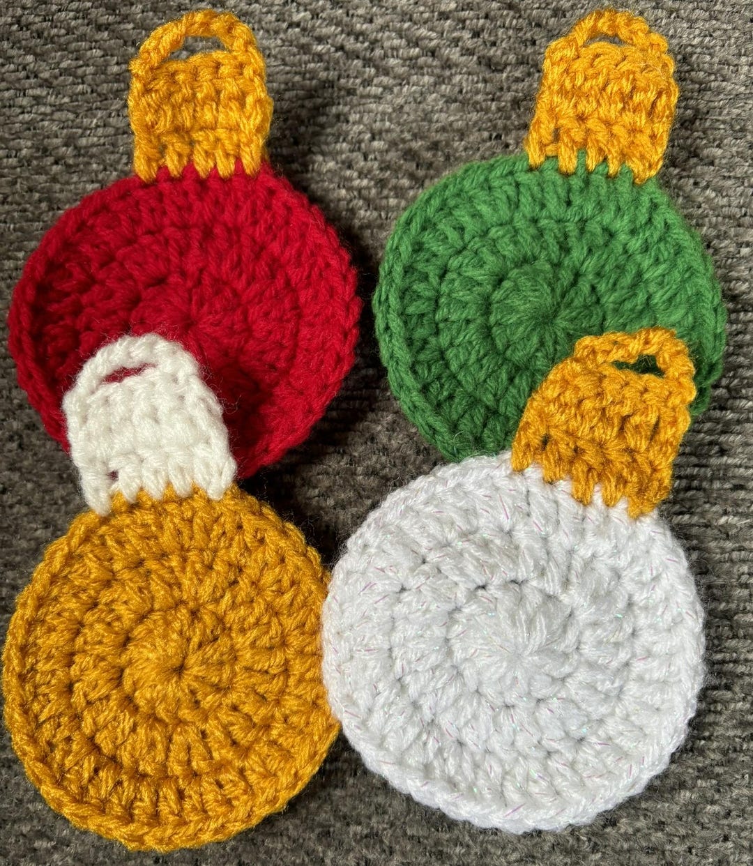 Flat Crochet Christmas Balls Pattern - Etsy