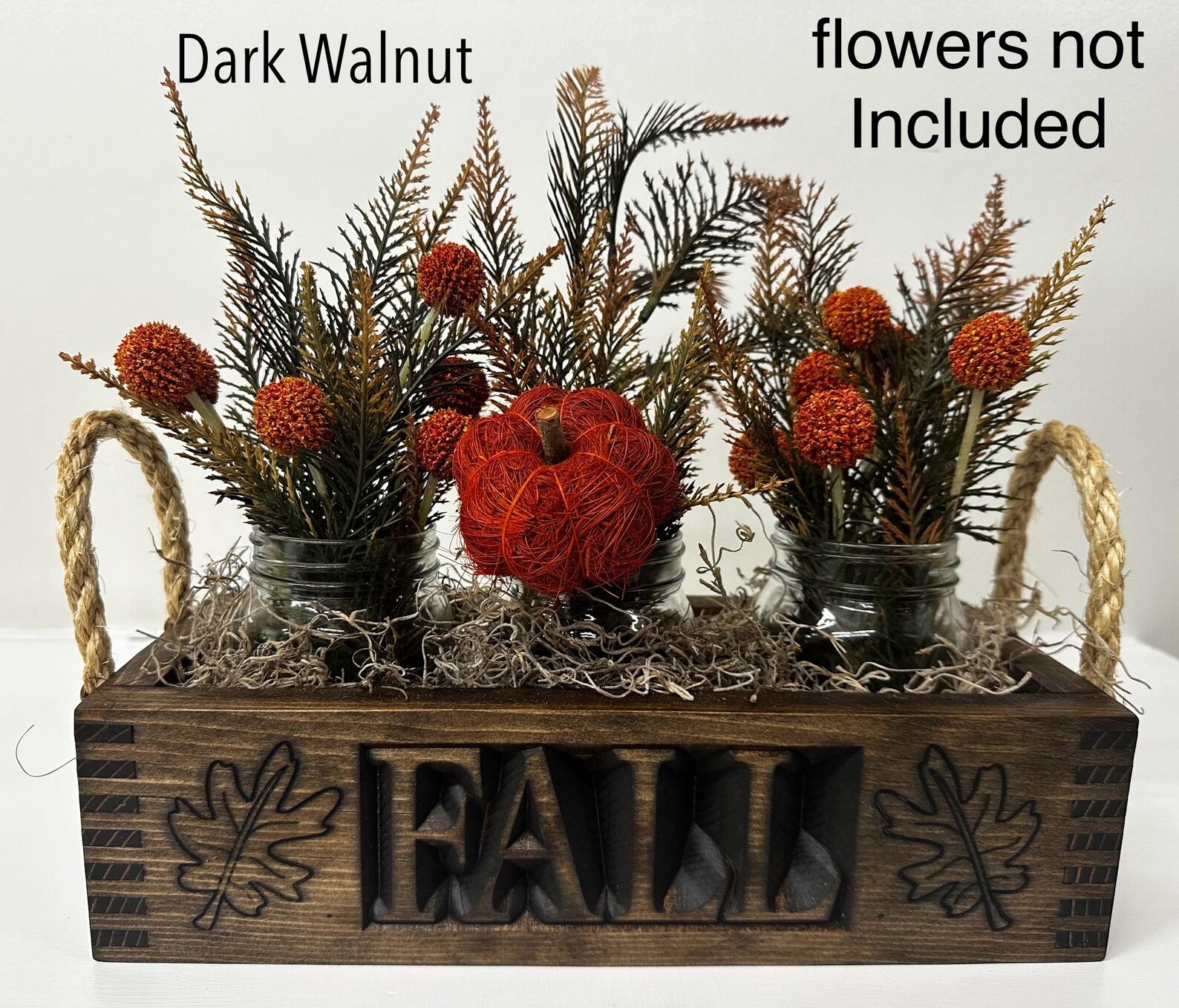 Custom Fall Wooden Box With Rope Handles gift, Housewarming, Thankful ...