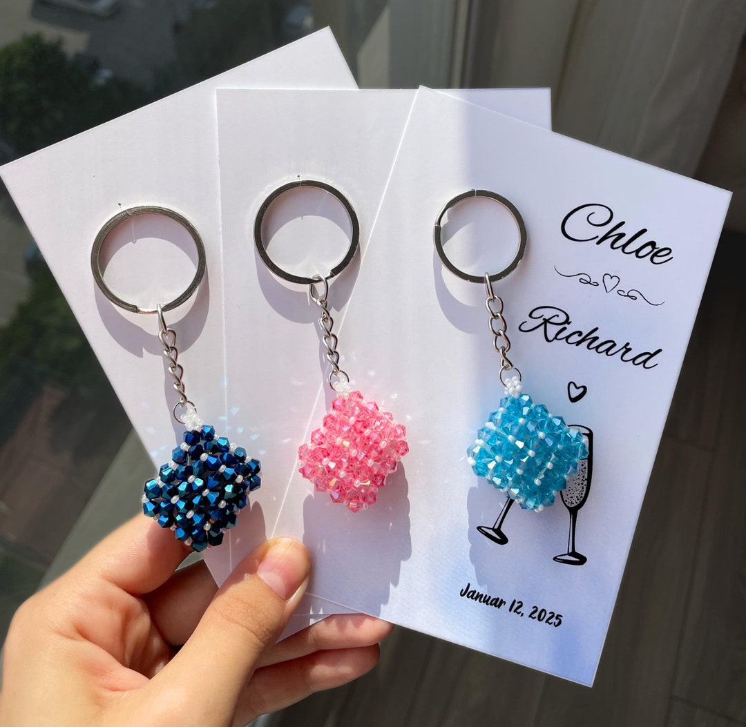 Unique Wedding Favors Keychain in Bulk for Guests Personalized ...
