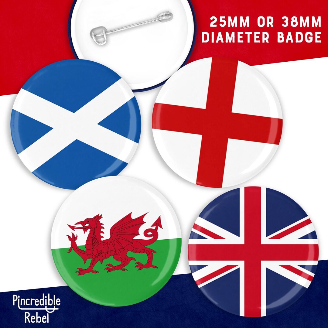 Flag Badge. World Flags, Any Country Flag Button Badge / Fridge Magnet ...
