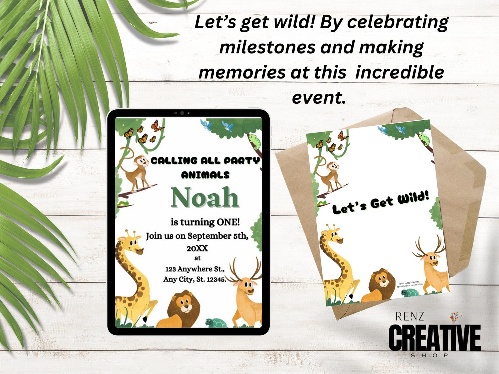 Editable Calling All Party Animals Birthday Invitation Printable ...