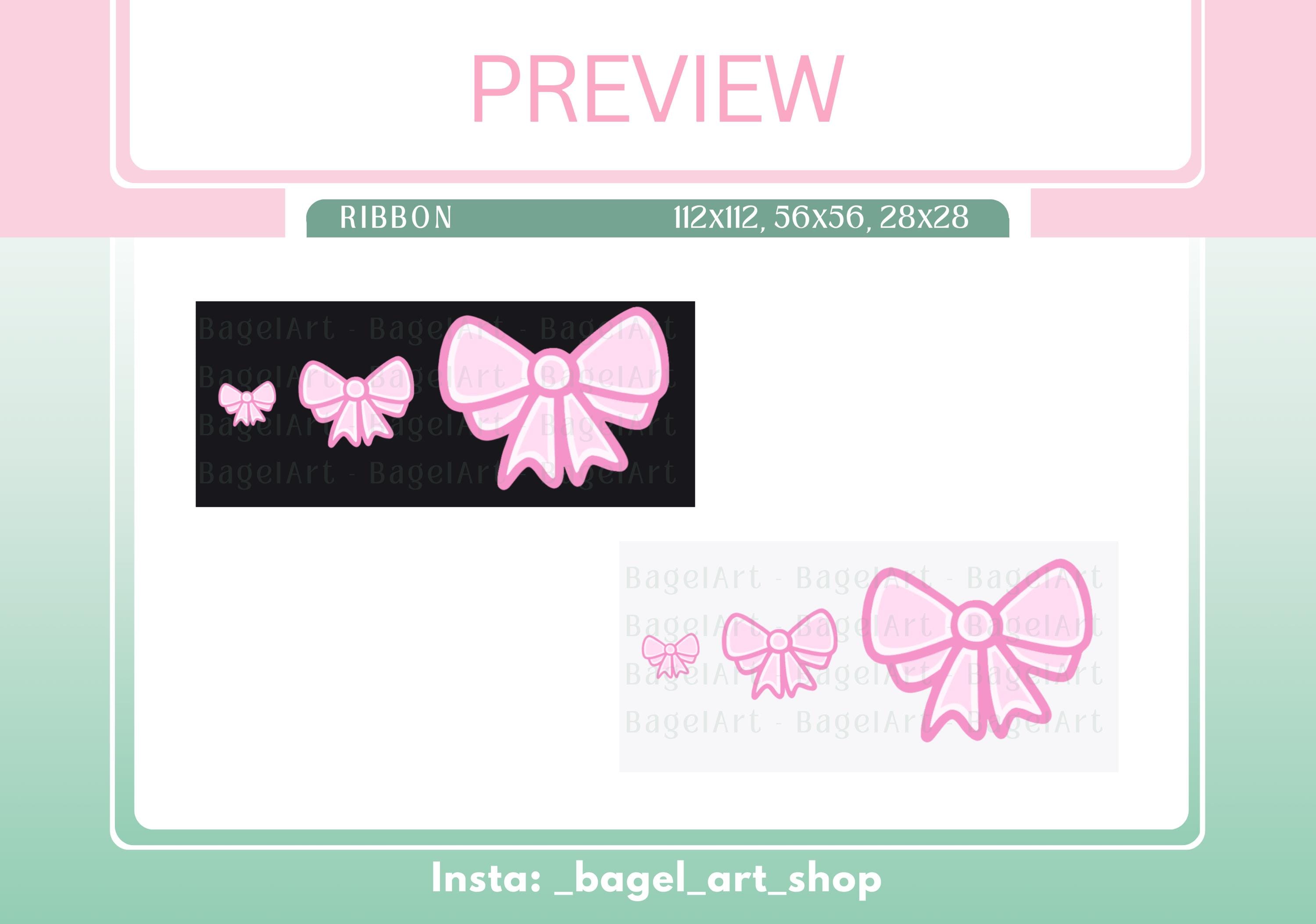 Ribbon Channel Point - Bow Emote - Twitch - Youtube - Discord - Emote ...