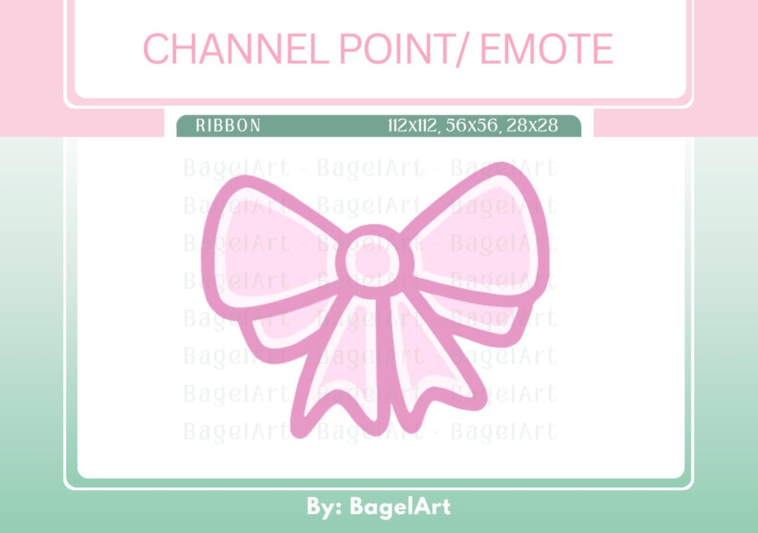 Ribbon Channel Point - Bow Emote - Twitch - Youtube - Discord - Emote ...