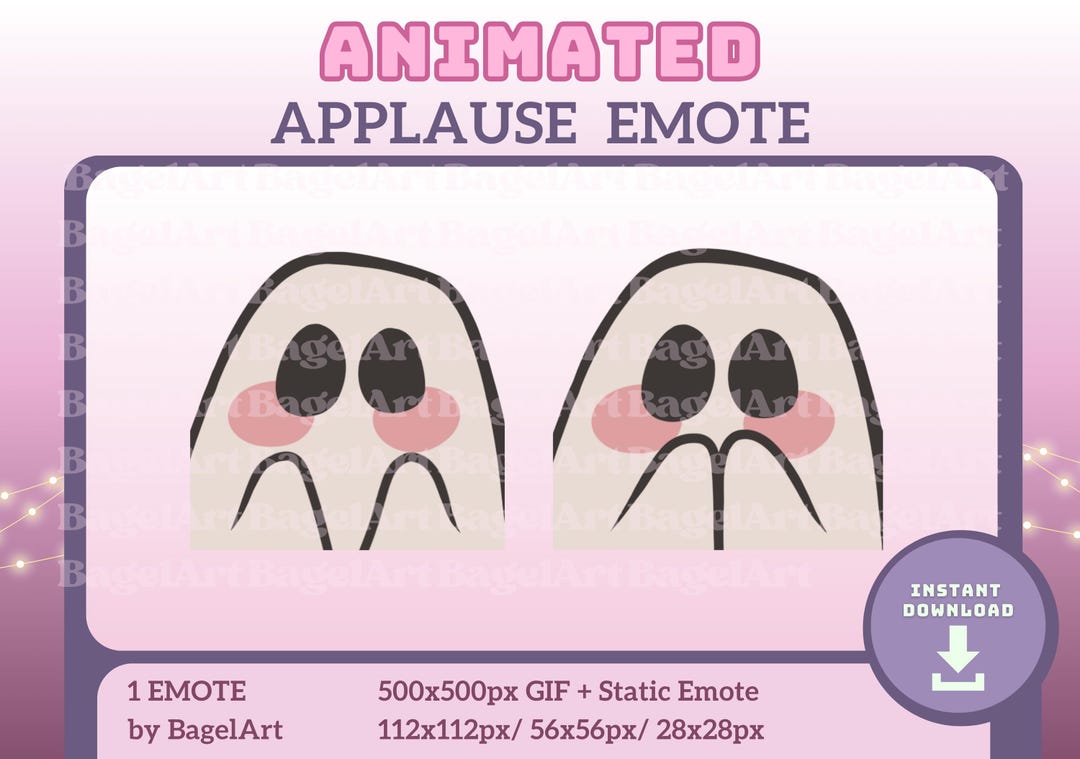 Animated Emote - Ghost Emote - Applause Emote - Clapping - Cute Ghost ...