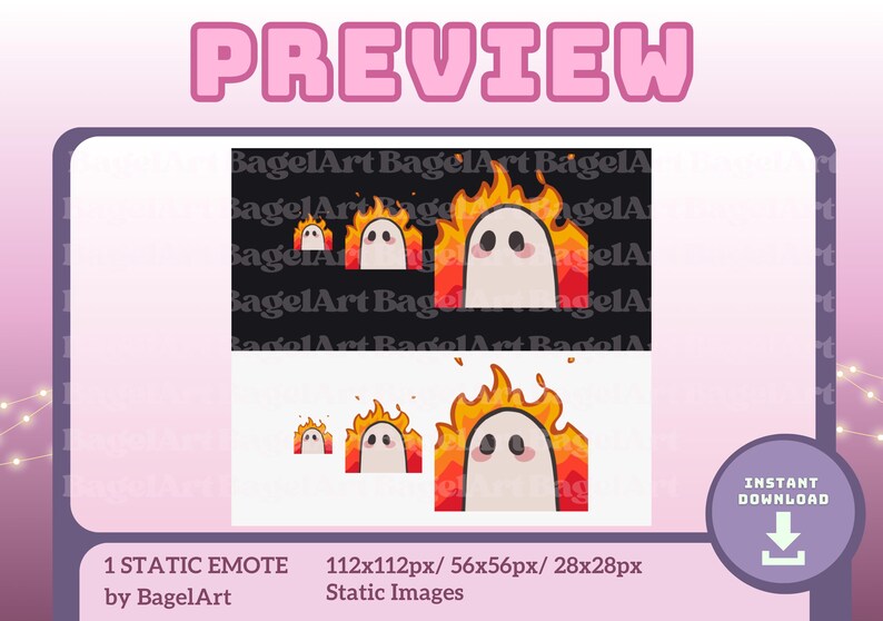 Animated Emote - Ghost Emote - Fire Emote - Everything is Fine - Cute ...