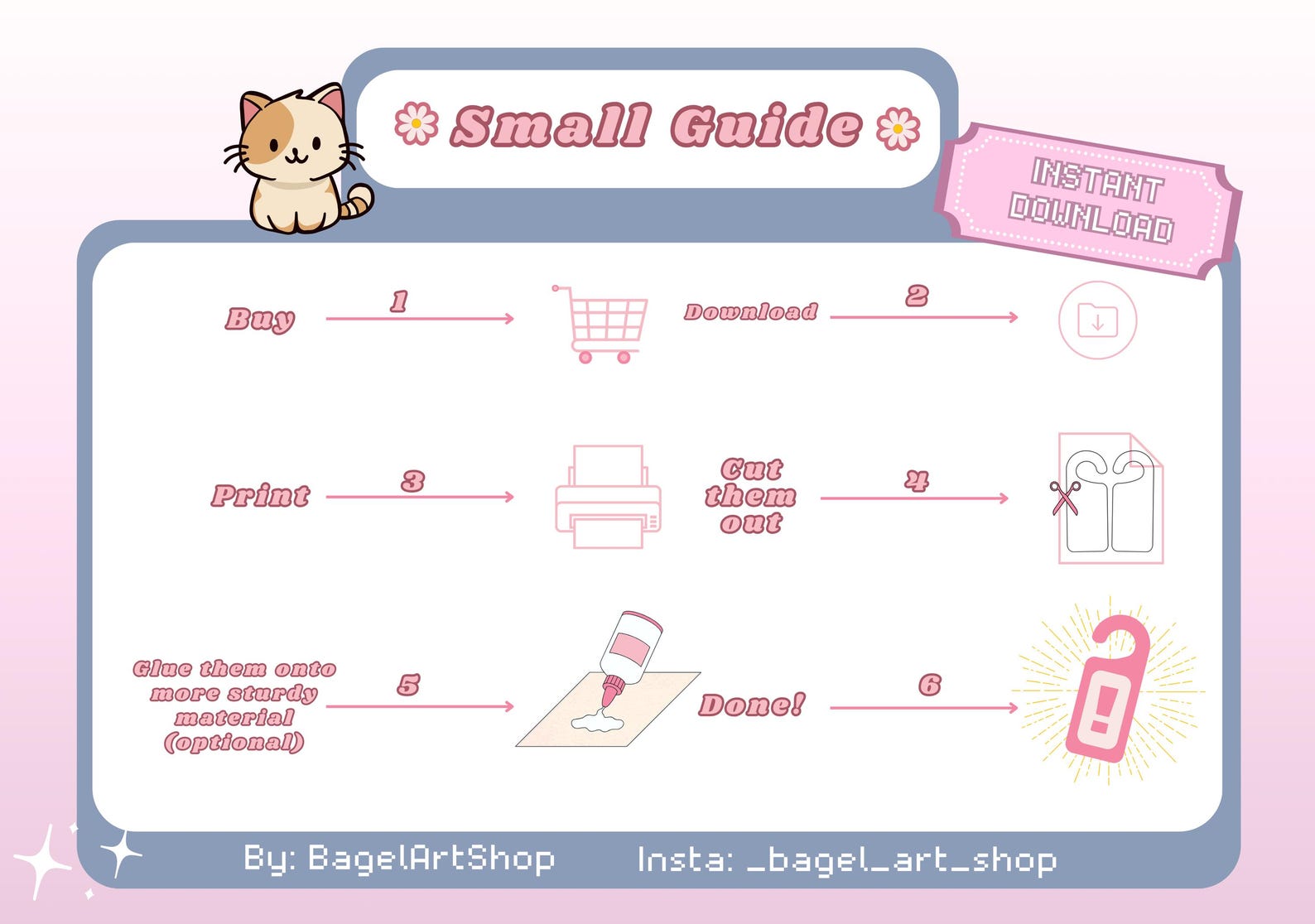 Pre- Designed Door Hangers - Cute Pink Room Tags - Door Signs - Message ...