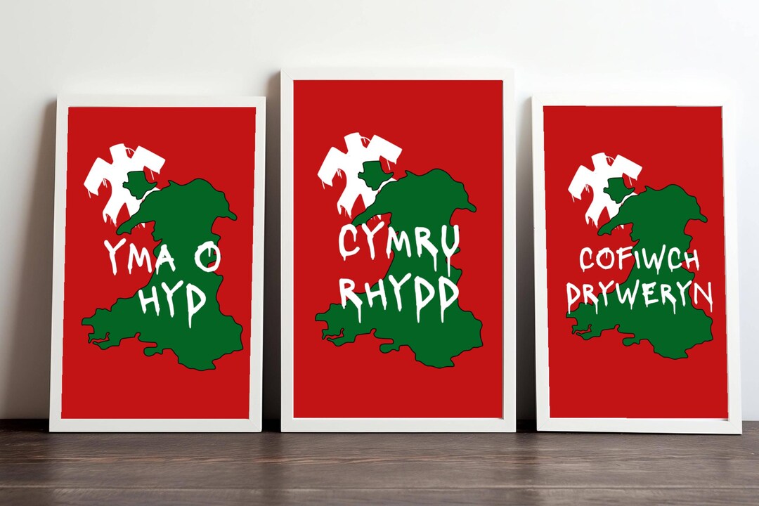 Welsh Nationalist Prints | Set of 3 | Digital Product | Designed in ...