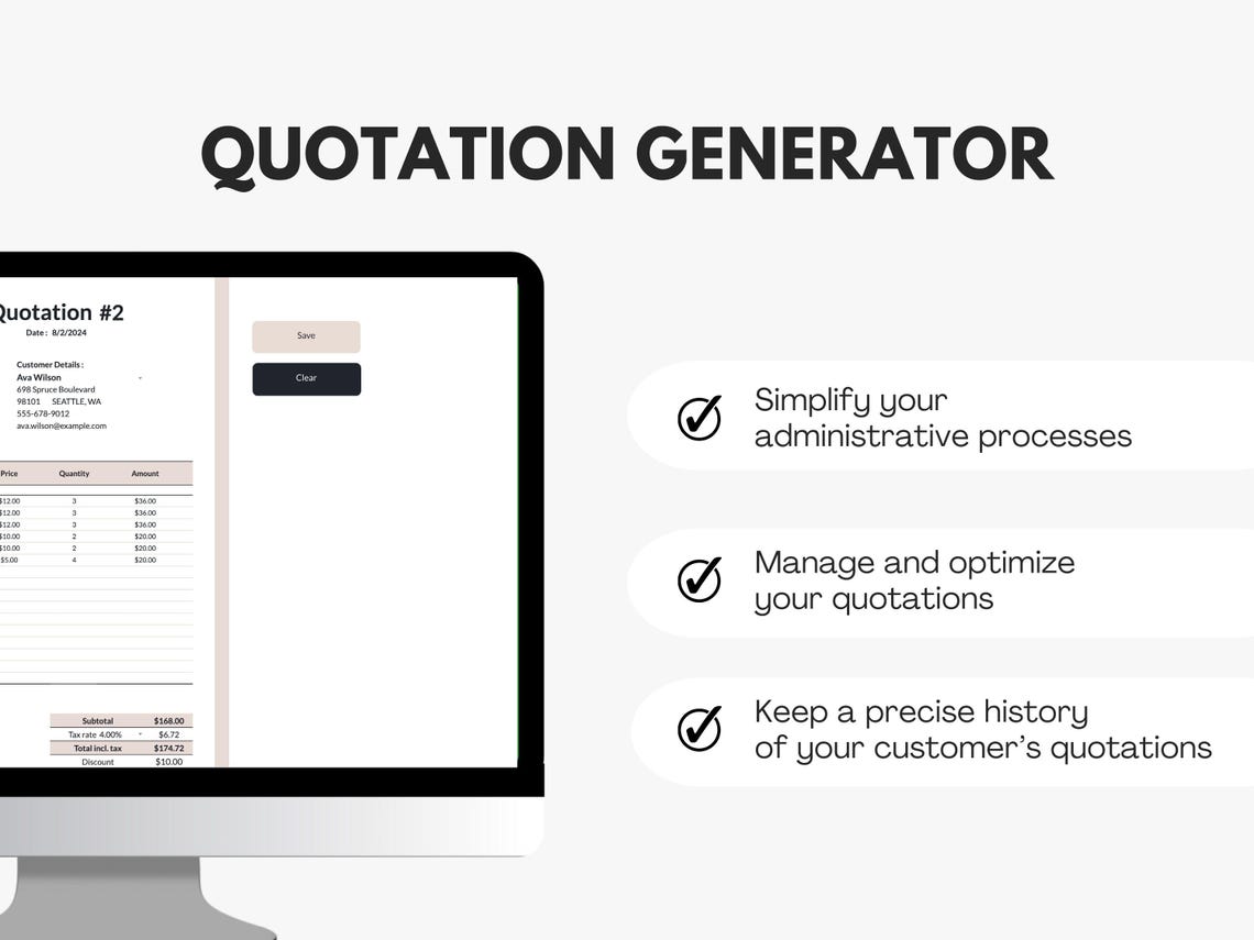 Quotation Template | Quote for Small Business | Simple Quotation Maker ...