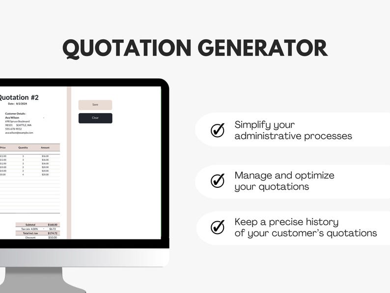 Quotation Template | Quote for Small Business | Simple Quotation Maker ...