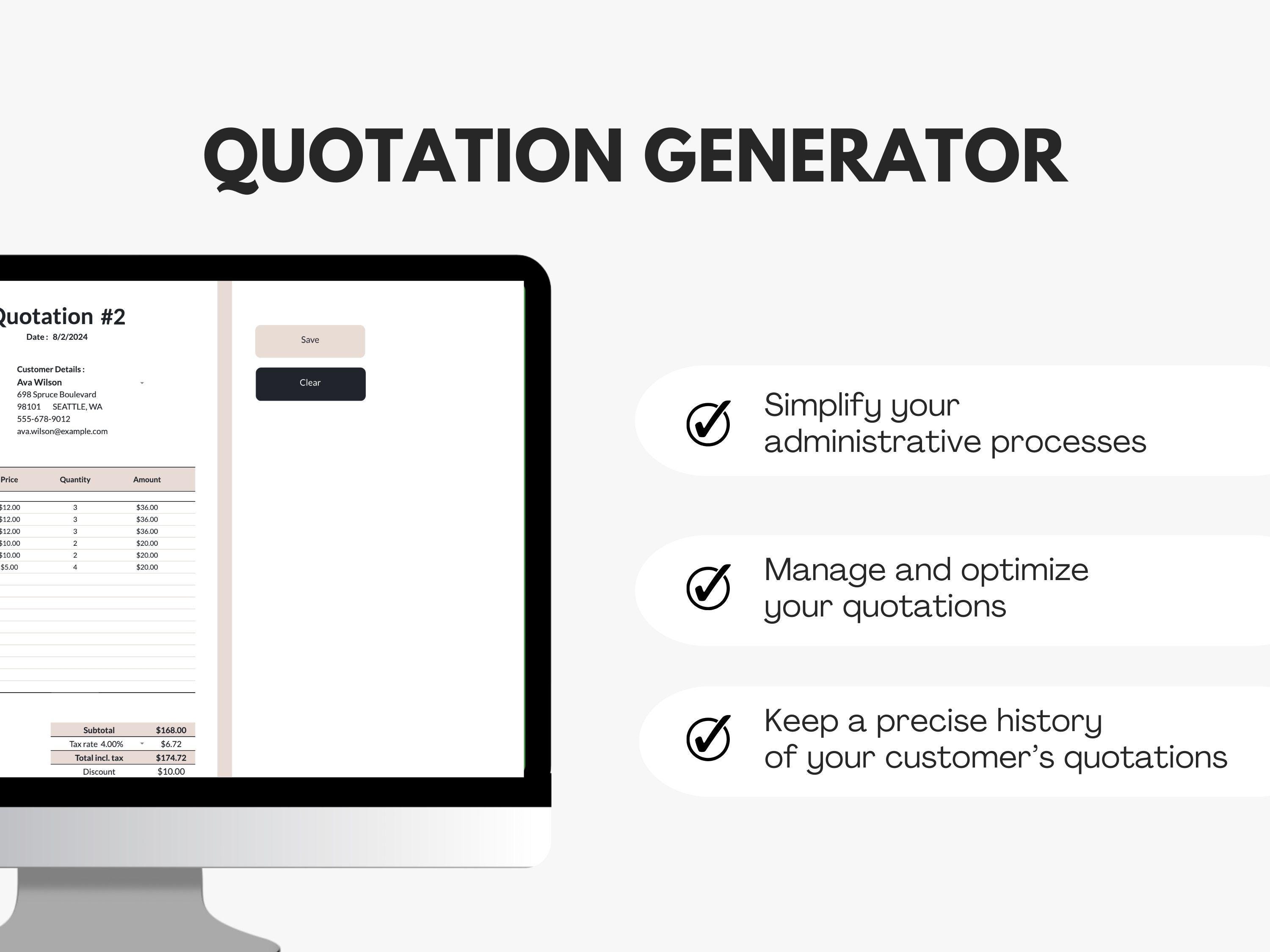 Quotation Template | Quote for Small Business | Simple Quotation Maker ...