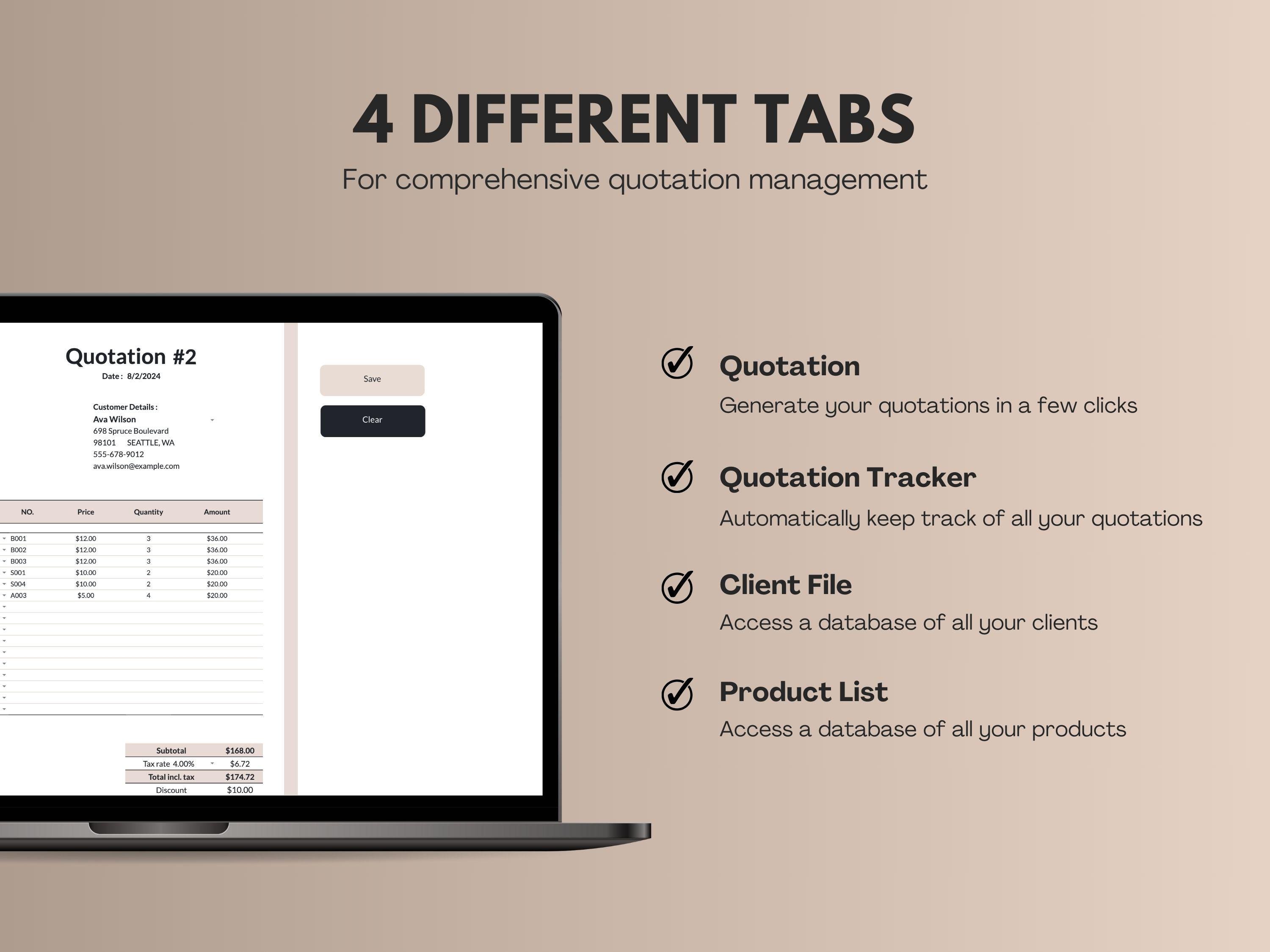 Quotation Template Quote for Small Business Simple Quotation Maker Tool ...