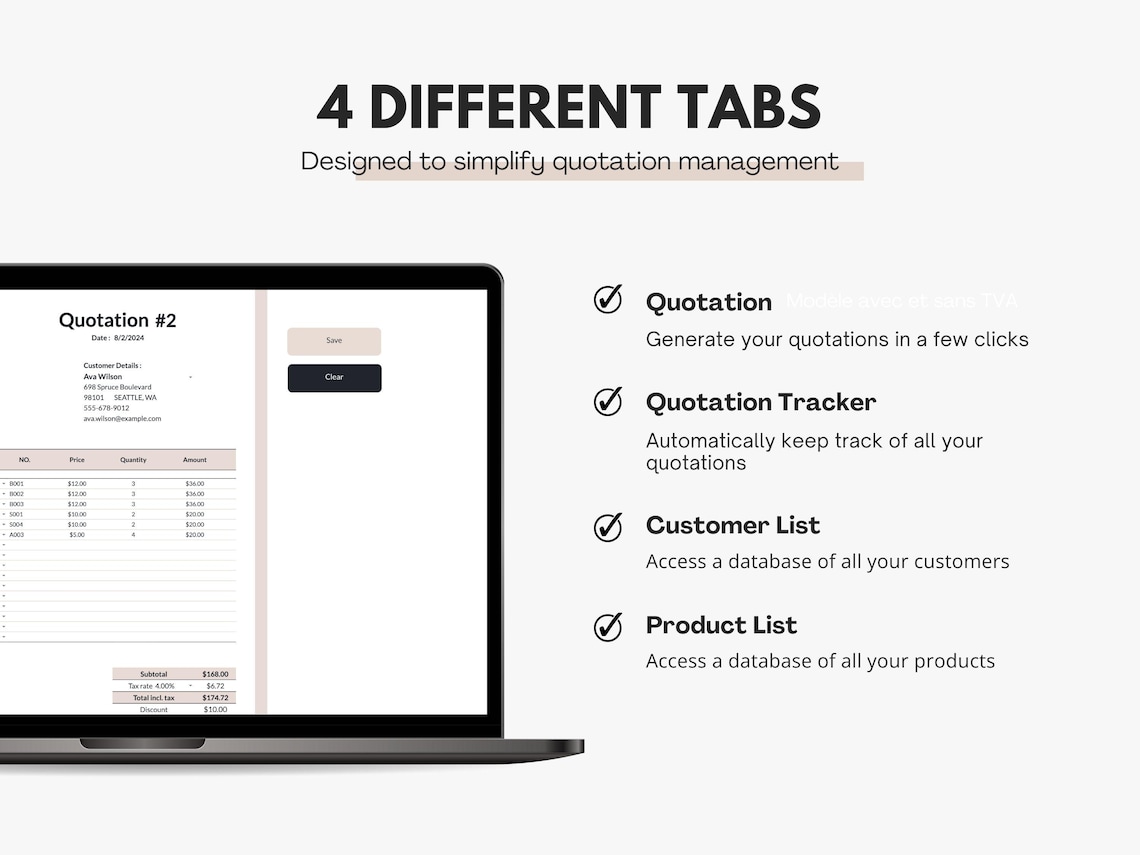 Quotation Template | Quote for Small Business | Simple Quotation Maker ...