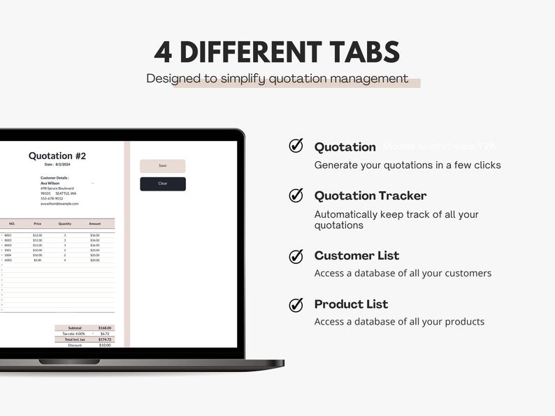 Quotation Template | Quote for Small Business | Simple Quotation Maker ...