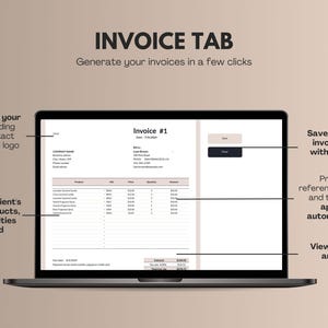 Automated Invoice Template Editable Small Business Invoice Invoice Template Google Sheets Simple ...