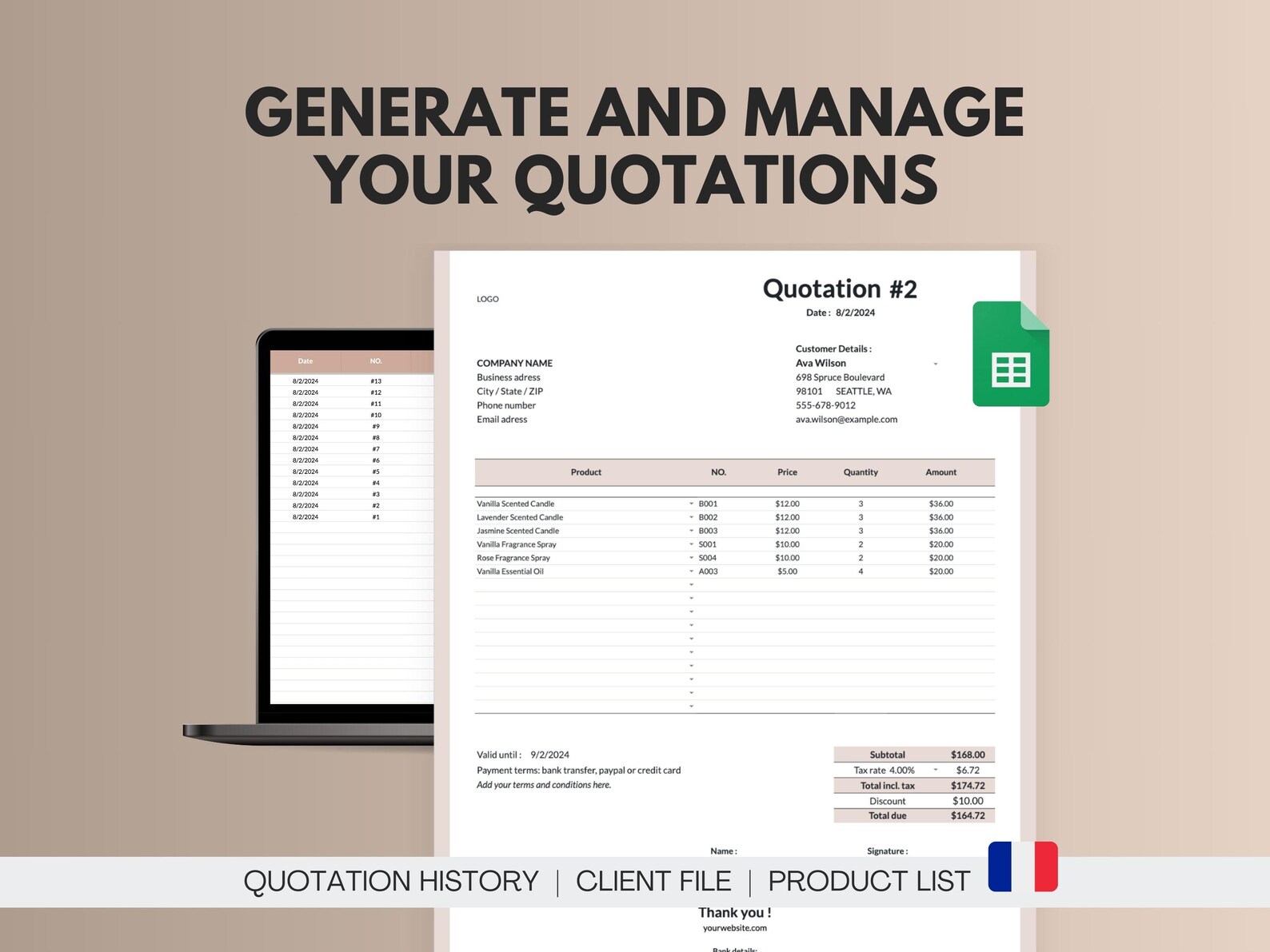 Quotation Template Quote for Small Business Simple Quotation Maker Tool ...