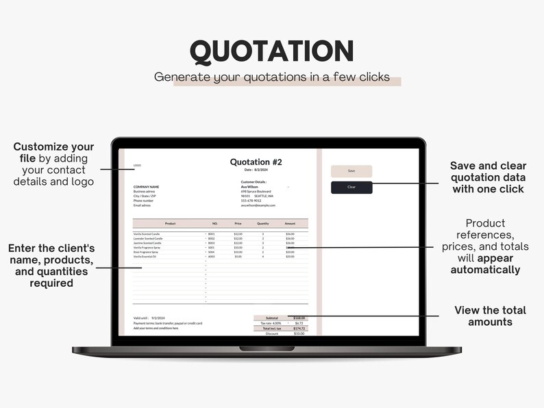 Quotation Template | Quote for Small Business | Simple Quotation Maker ...