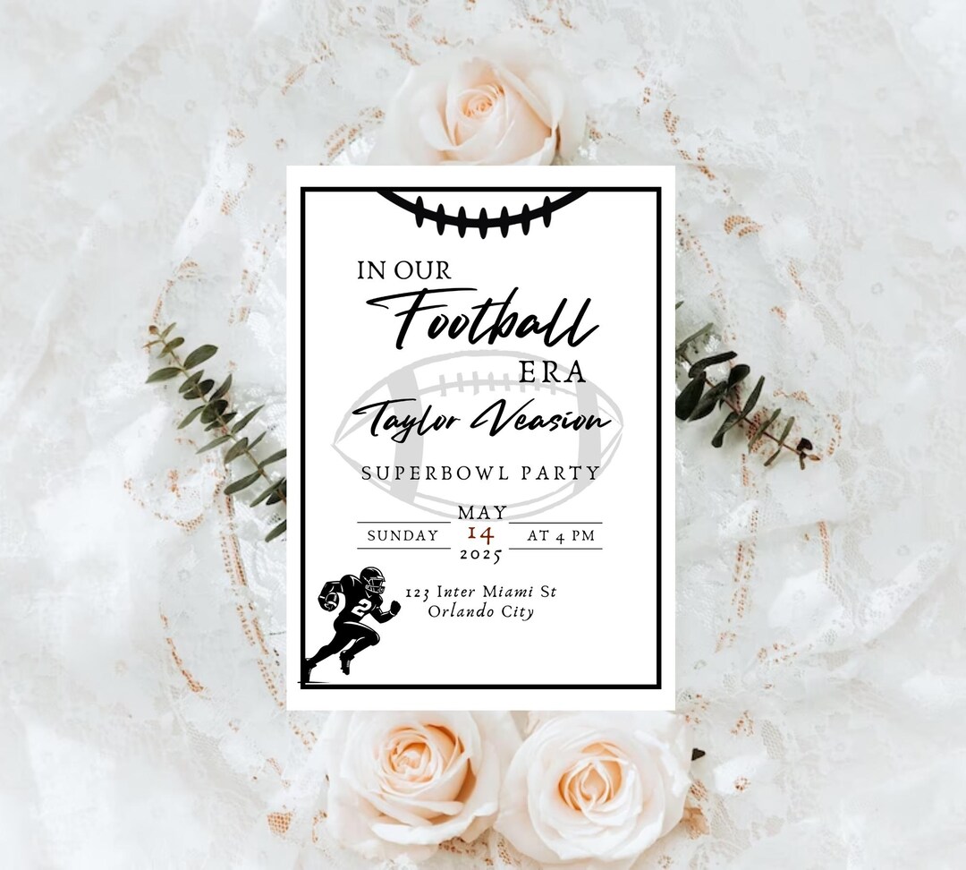 Taylor Swift Themed Party Invitation, Swiftiebowl Party Invitation ...