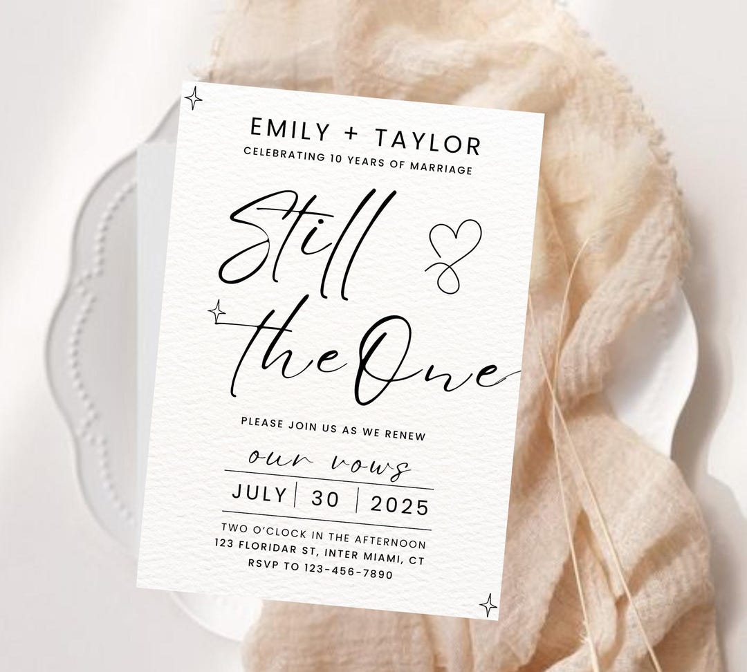 Vow Renewal Ceremony Invitation: Elegant Celebration Invite - Etsy