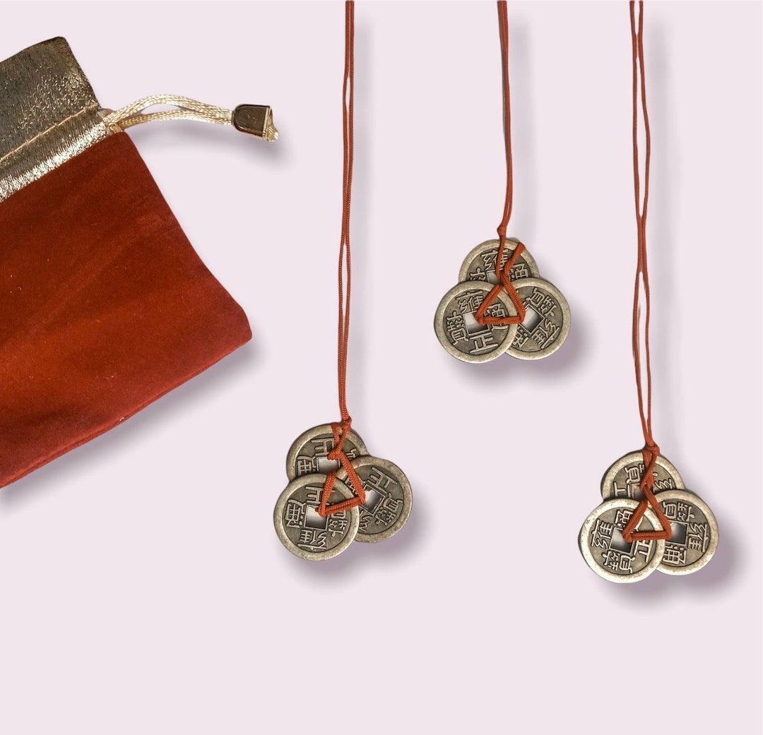 Feng Shui Fortune Coins: Brass Luck Charms (set of 9) - Etsy