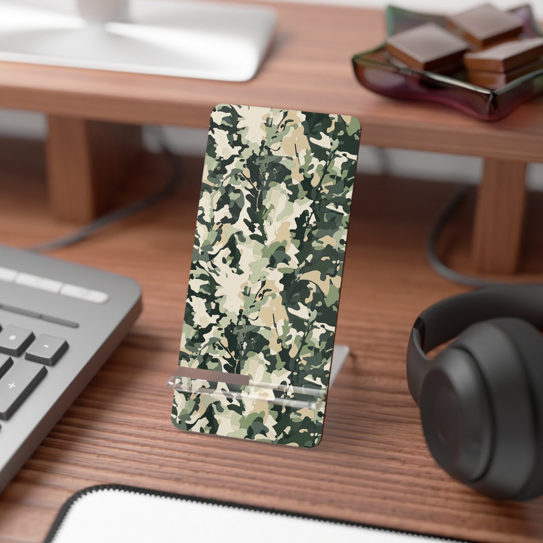 Phone Stand, Military Camo Phone Holder, Army Camouflage Smartphone ...