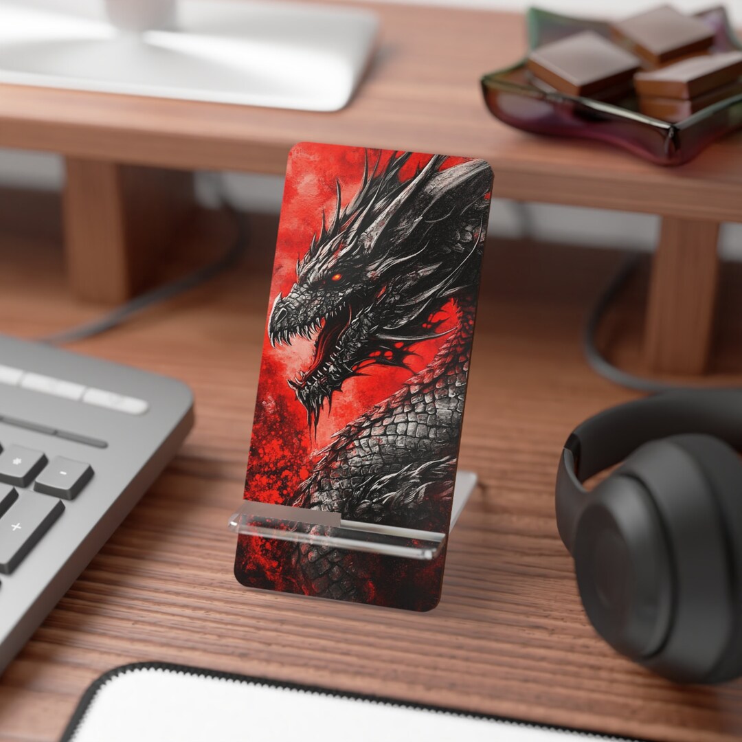 Fantasy Dragon Phone Stand | Phone Desk Display | Mythical Creature ...