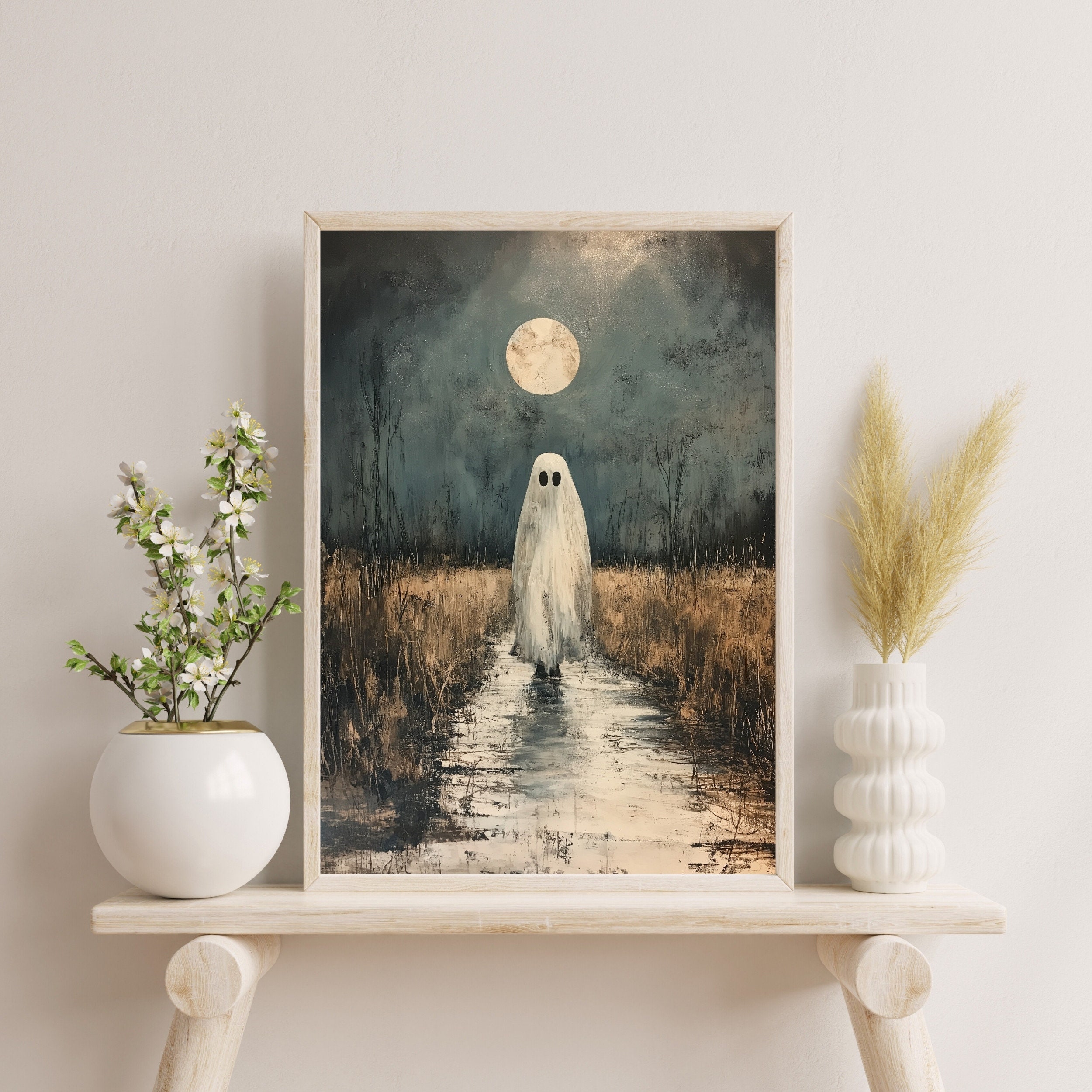 Halloween Printable Ghost Painting Spooky Season Halloween Print ...