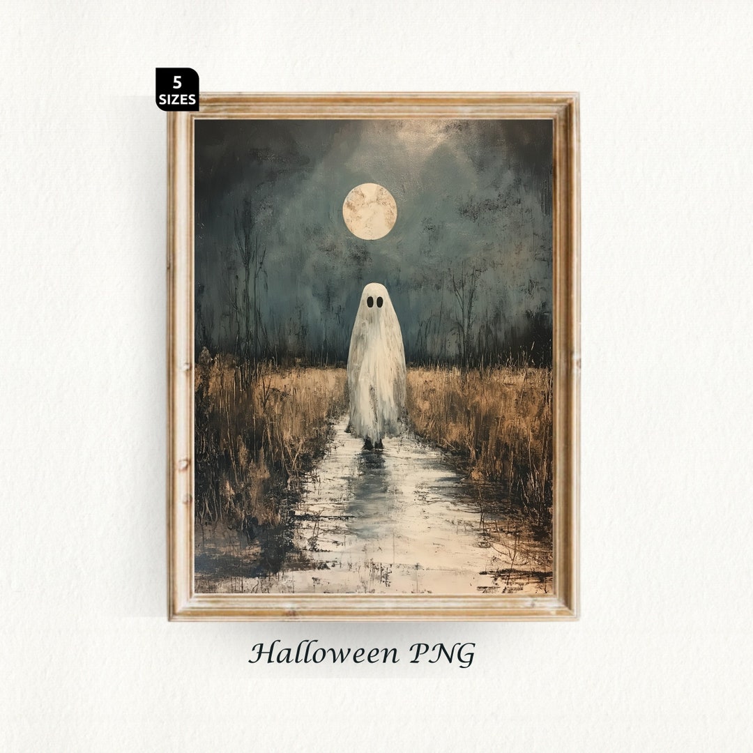 Halloween Printable Ghost Painting Spooky Season Halloween Print ...