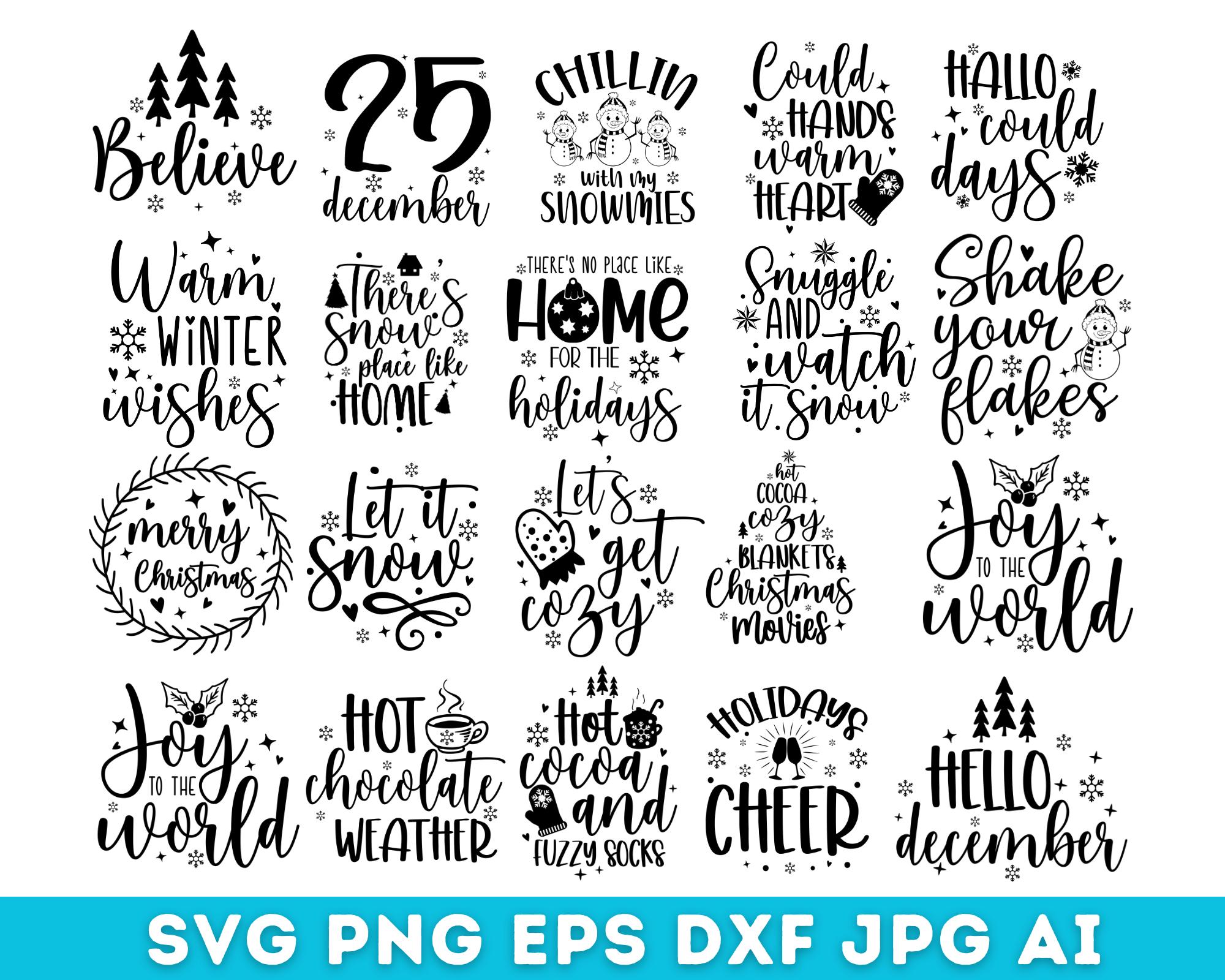 Winter Svg Bundle, Christmas Svg, Winter Svg, Santa Svg, Christmas ...