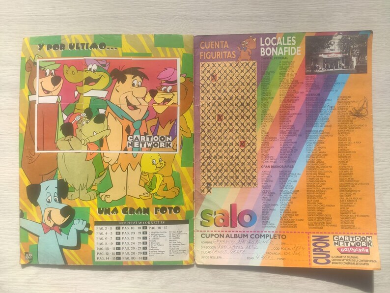 Cartoon Network Complete Sticker Album 1995 Argentina Rare Vintage ...