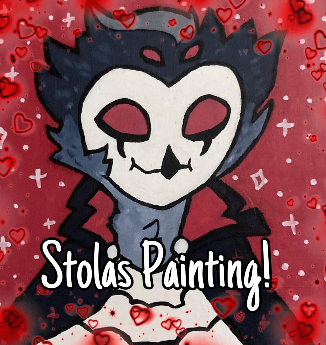 8x8 Stolas Helluva Boss Painting Acrylic Painting on Wooden Canvas - Etsy