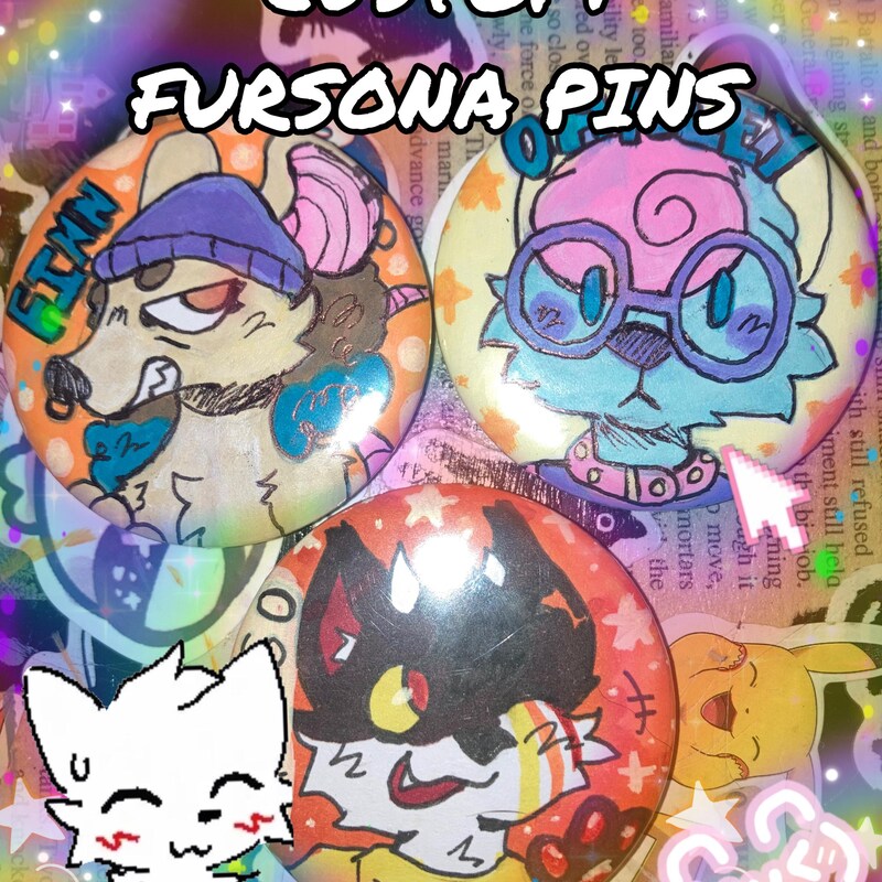 Furry Pins - Etsy