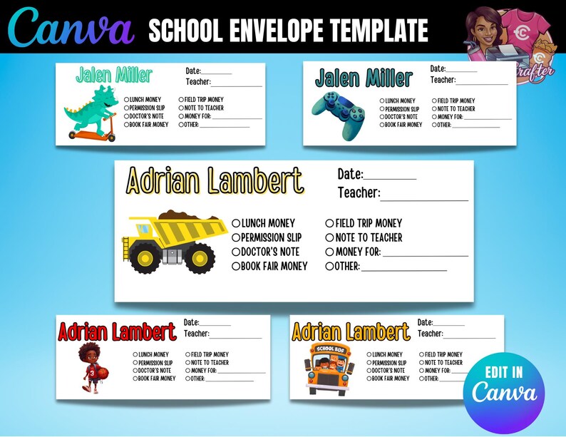 School Envelopes | Student/teacher Envelopes - Etsy