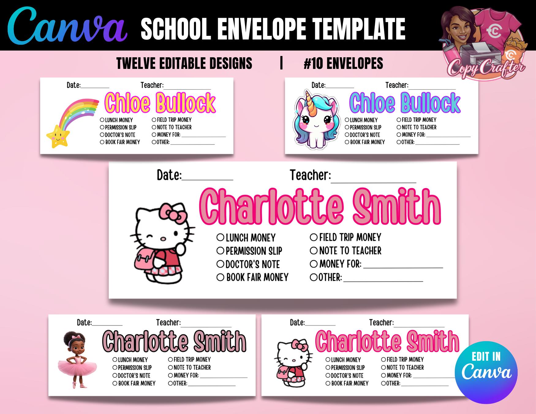 School Envelopes | Student/teacher Envelopes - Etsy