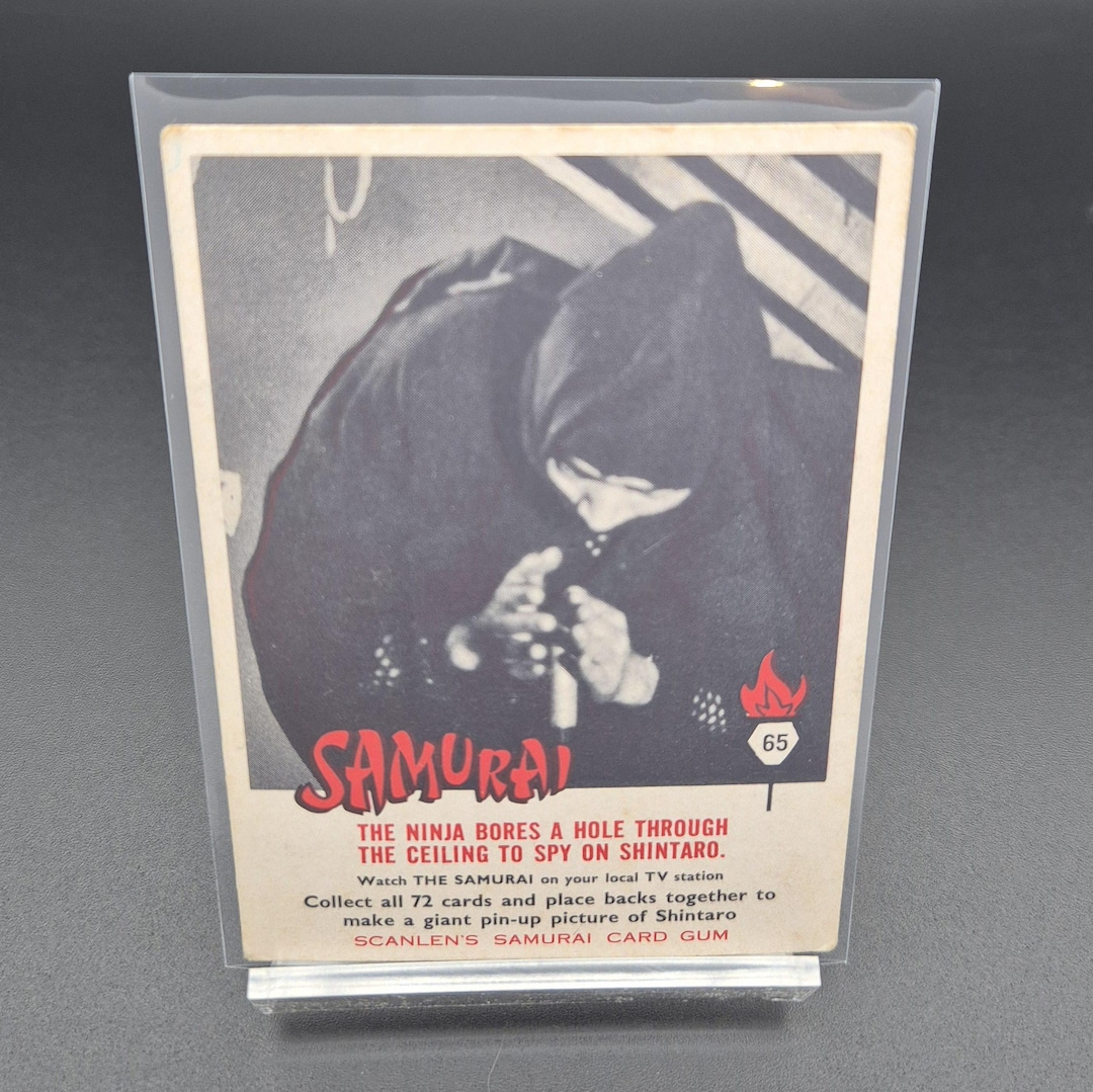 Scanlens Collectable Cards - Samurai (1964) - #65 - the Ninja Bores a ...