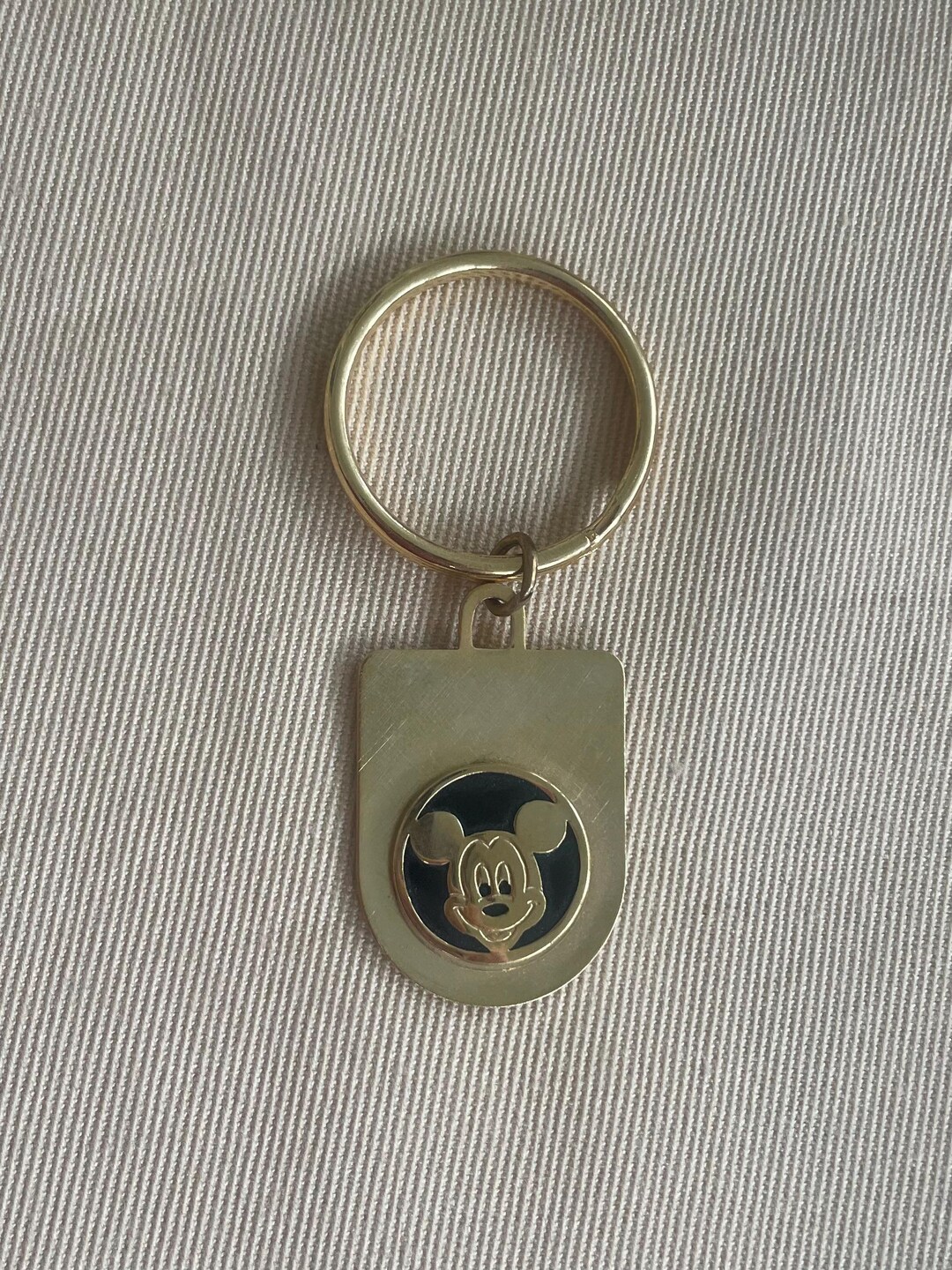 Vintage Mickey Mouse Keychain Tag • Gold Plated Disney Collectible ...