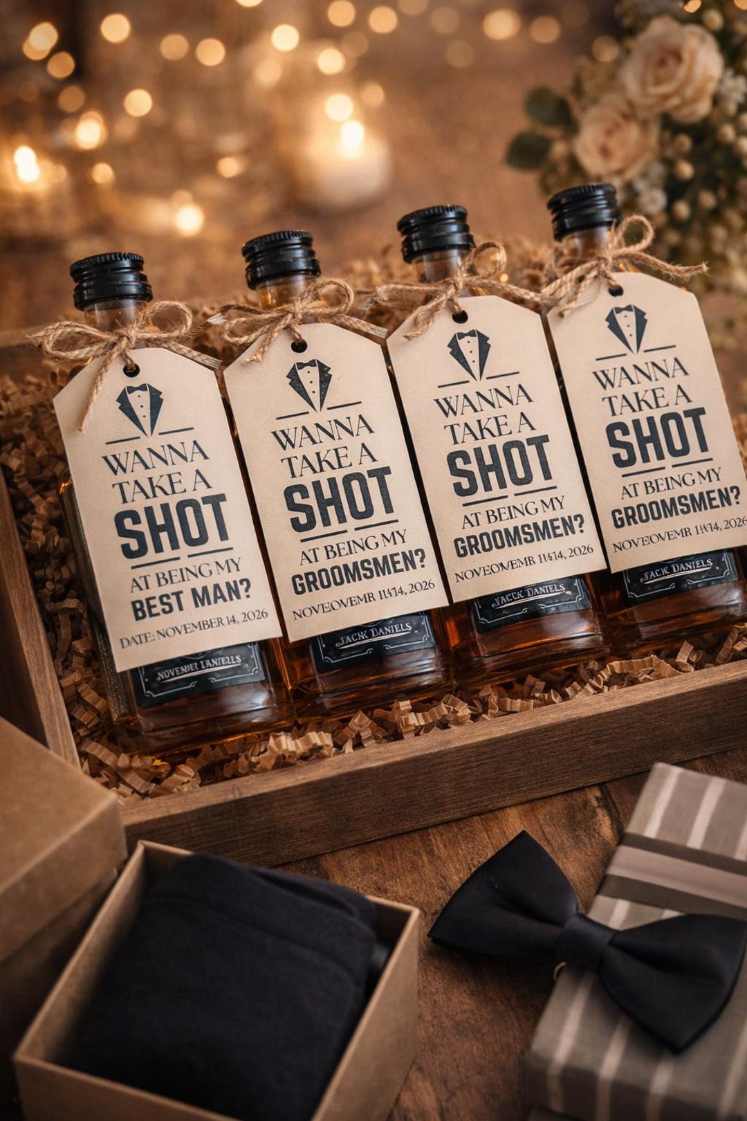 Groomsmen Proposal Shot Tags | Best Man, Groomsmen & Usher Tags ...